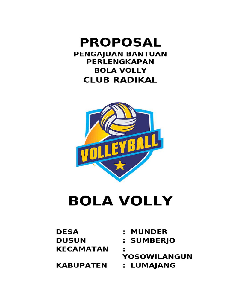 Proposal Bola Voly | PDF