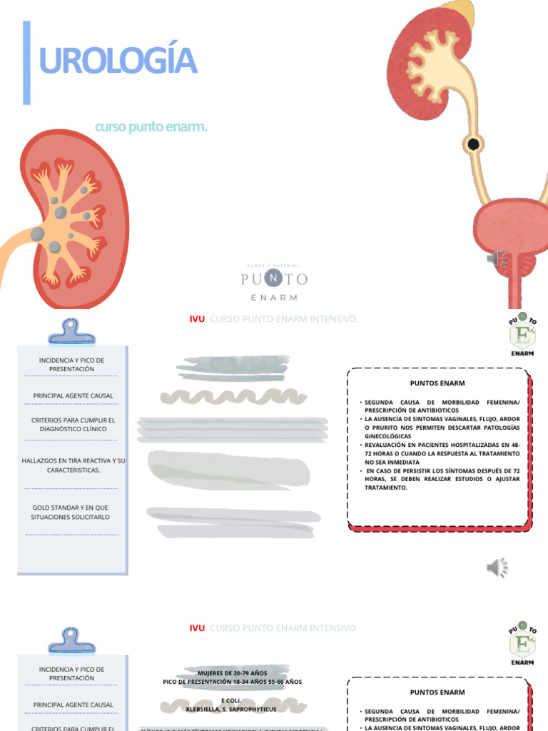 Curso Intensivo IVU ENARM: Diagnóstico y Tratamiento | PDF | Infección ...