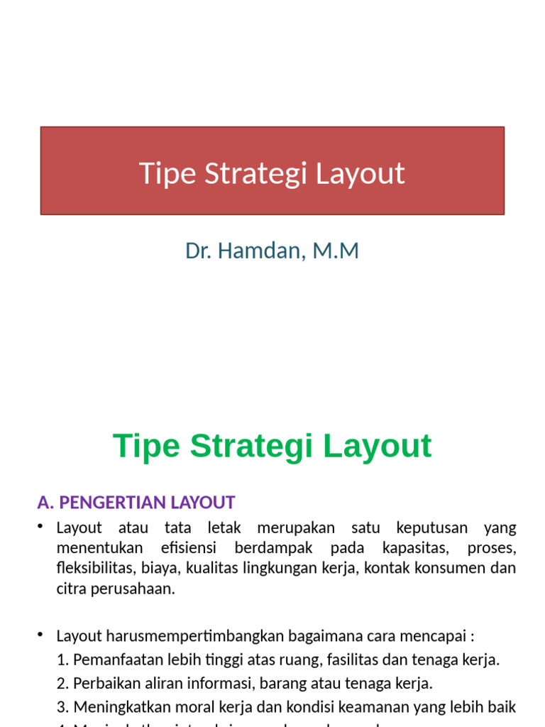 Tipe Strategi Layout | PDF