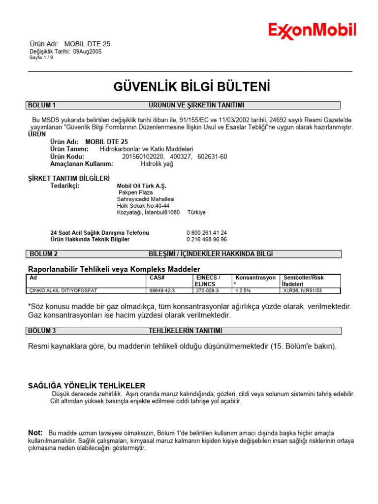 Mobil Dte 25 | PDF