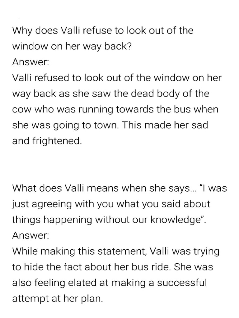 Madam Rides The Bus Ques Ans | PDF