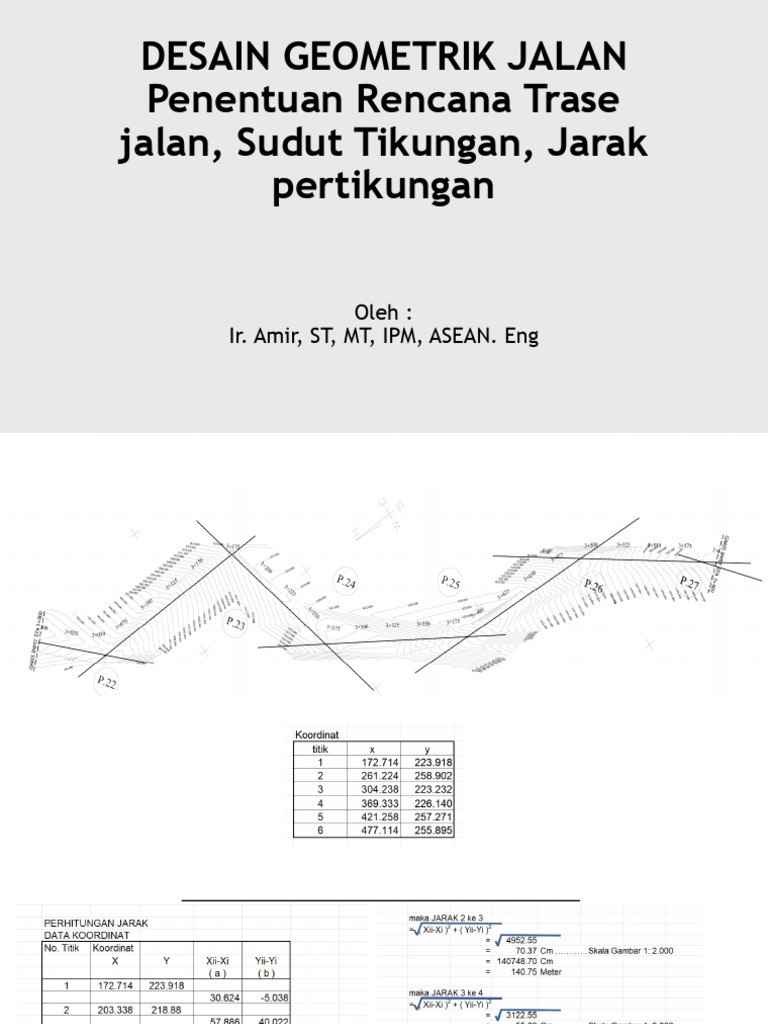 Desain Geometrik Jalan dan Trase | PDF