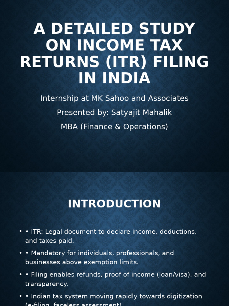 ITR Filing Insights and Challenges in India | PDF | Taxes | Economies