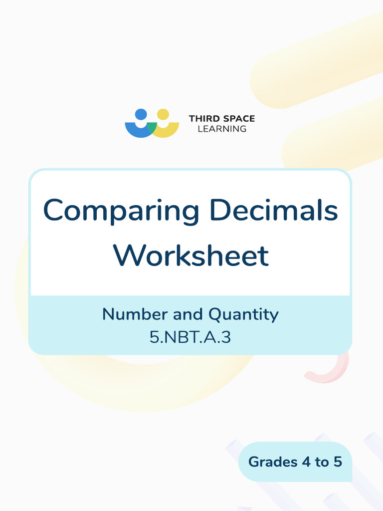 Comparing Decimals Worksheet | PDF