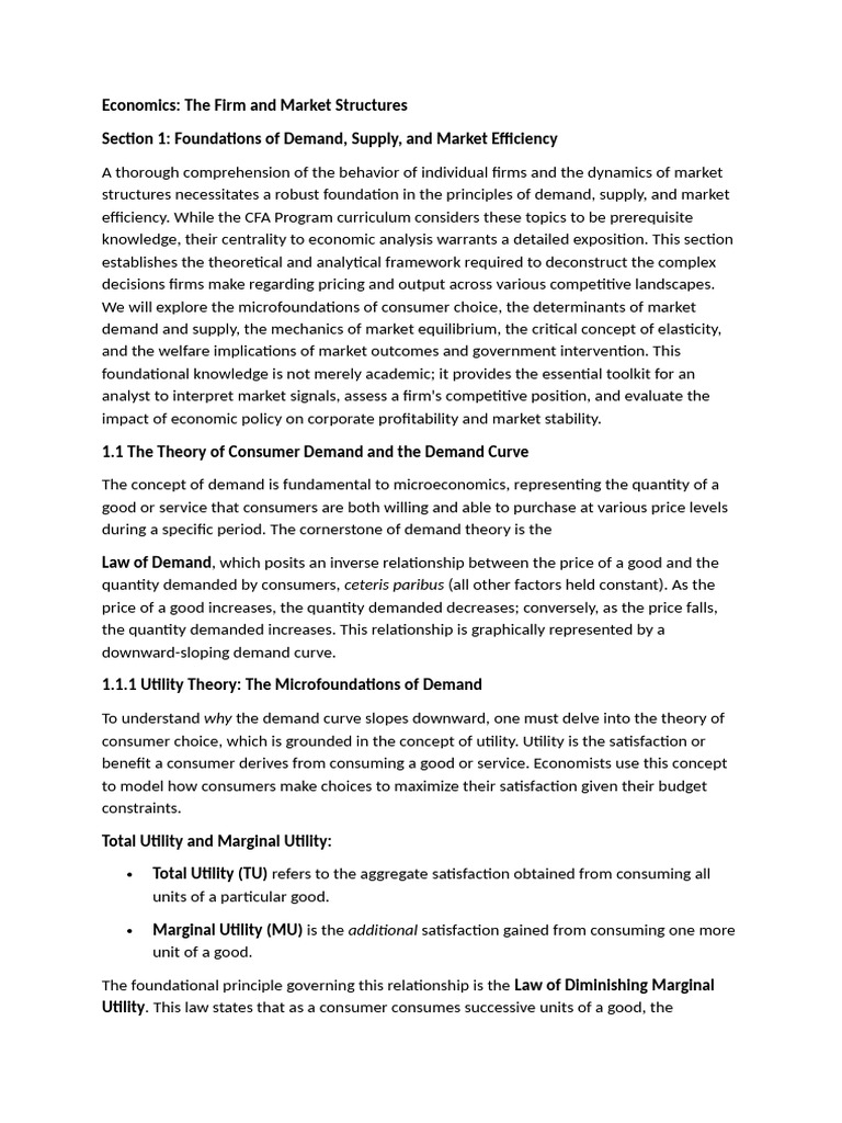 Firm and The Market Structure | PDF | Elasticity (Economics) | Demand