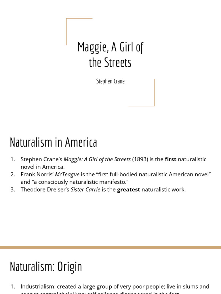 Crane - Maggie A Girl of The Streets | PDF | Stephen Crane