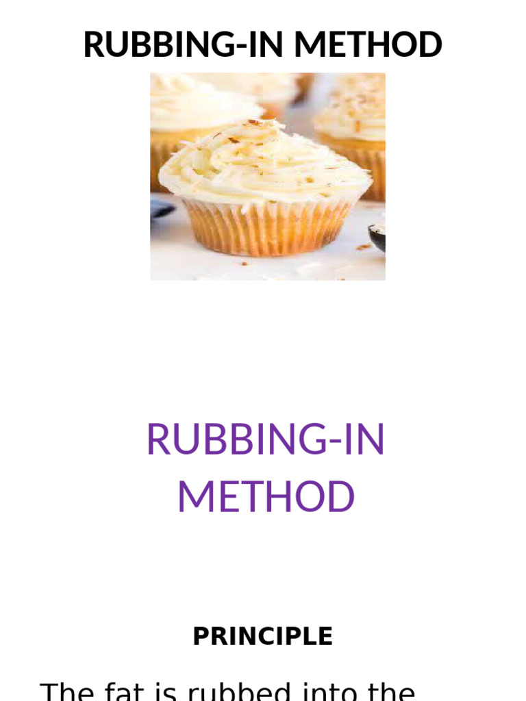 Rubbing-In Method for Cake Baking | PDF