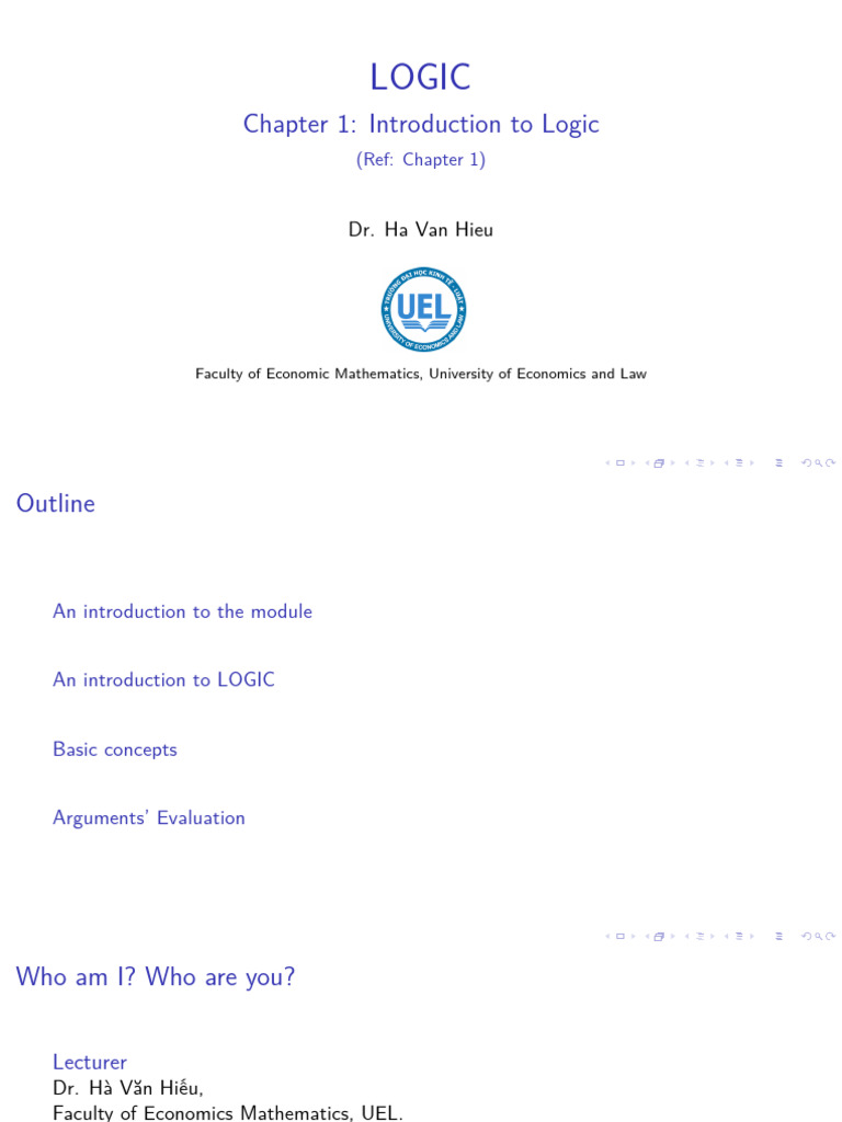 Introduction to Logic Concepts | PDF | Mathematical Logic | Logic