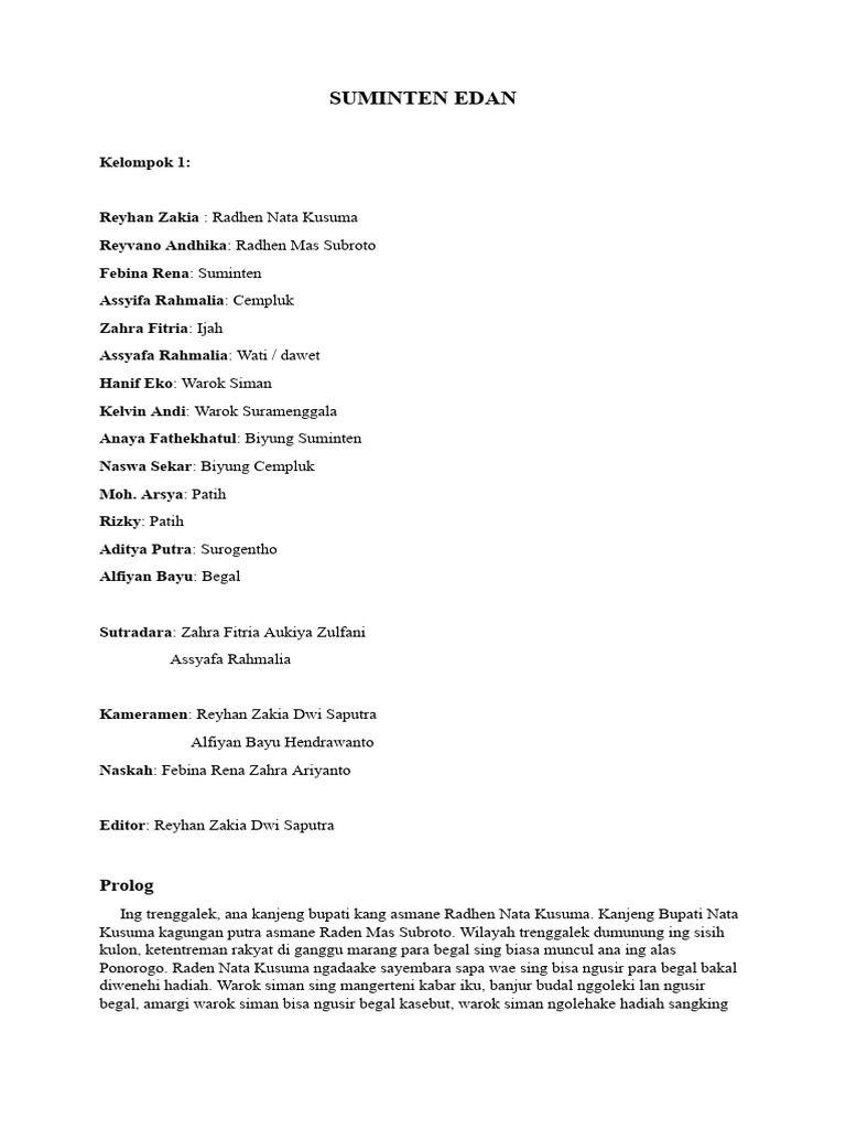 Suminten Edan BJ | PDF