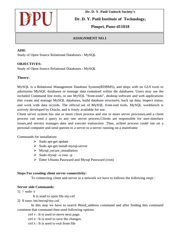 Assignments DBMS 1-5 | PDF | Database Index | Relational Database