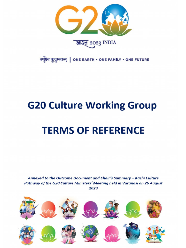 G20 Culture Working Group Terms of Reference | PDF | Sustainability ...