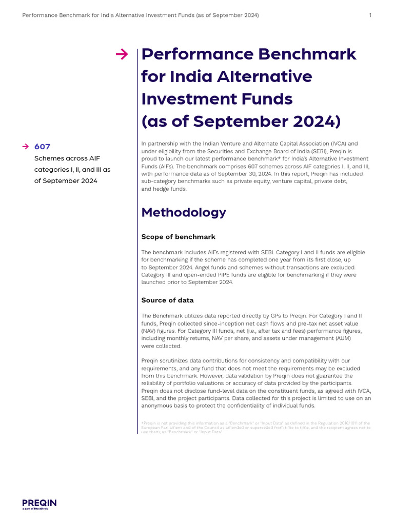 India AIF Performance Benchmark 2024 | PDF | Private Equity | Venture ...