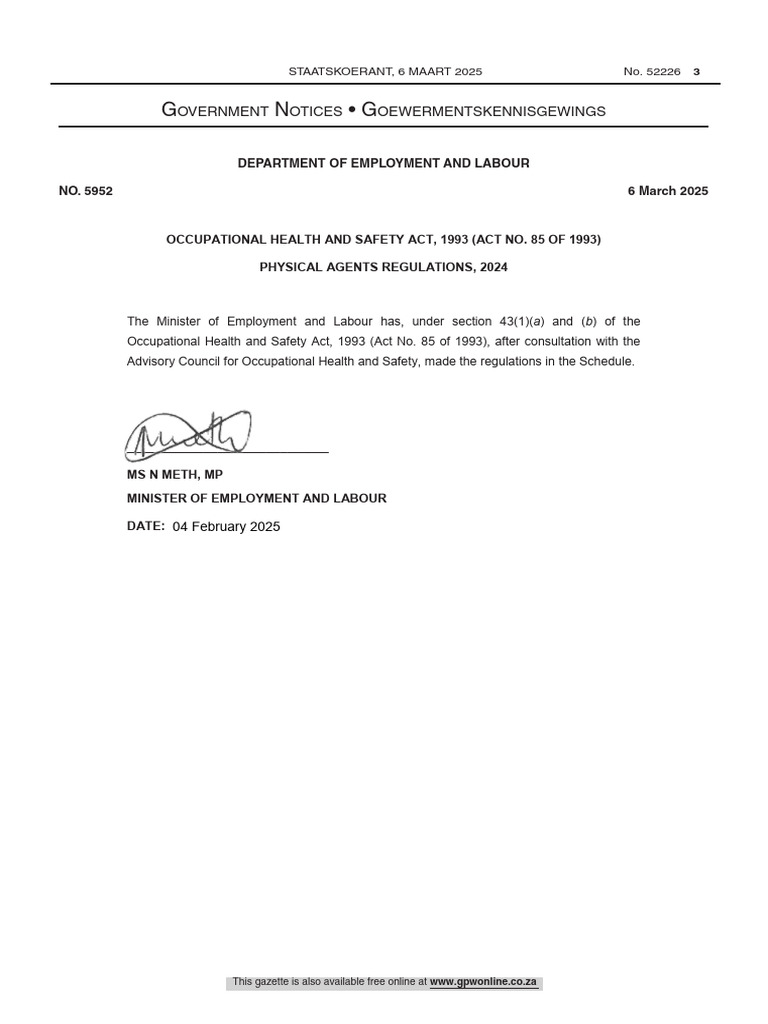 Osh Act 2025 | PDF | Occupational Safety And Health | Radiation