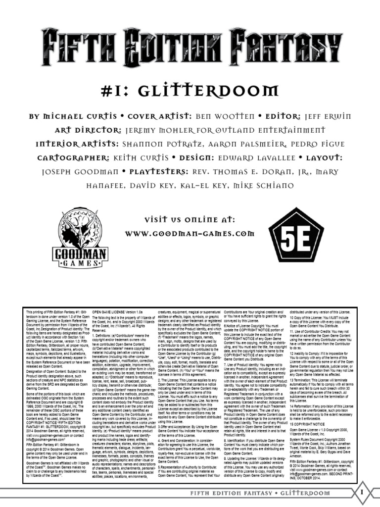 Yggsburgh: Fifth Edition Fantasy Module | PDF | Dwarf (Dungeons ...