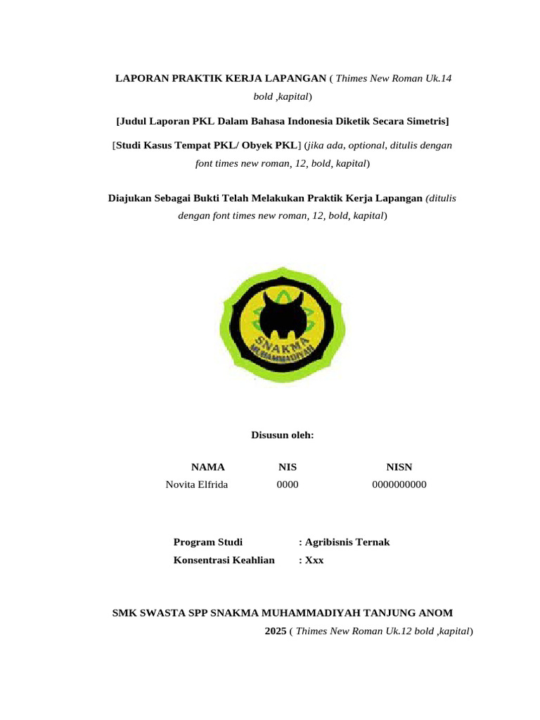 Format Laporan PKL SNakMA 2025 (Repaired) | PDF