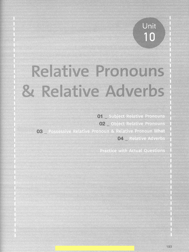 Toeic 4 - Reading Comprehension - Unit 10-Relative Pronouns and ...