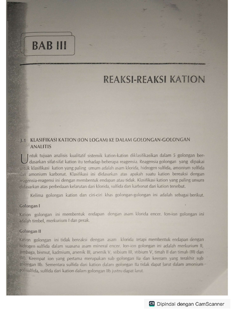 Reaksi Katian Dan Anion | PDF