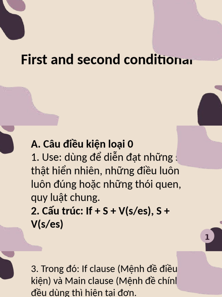 First and Second Conditional | PDF