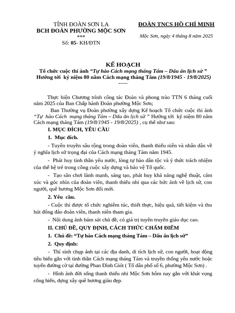 05 KH Cu C Thi NH 2025 | PDF