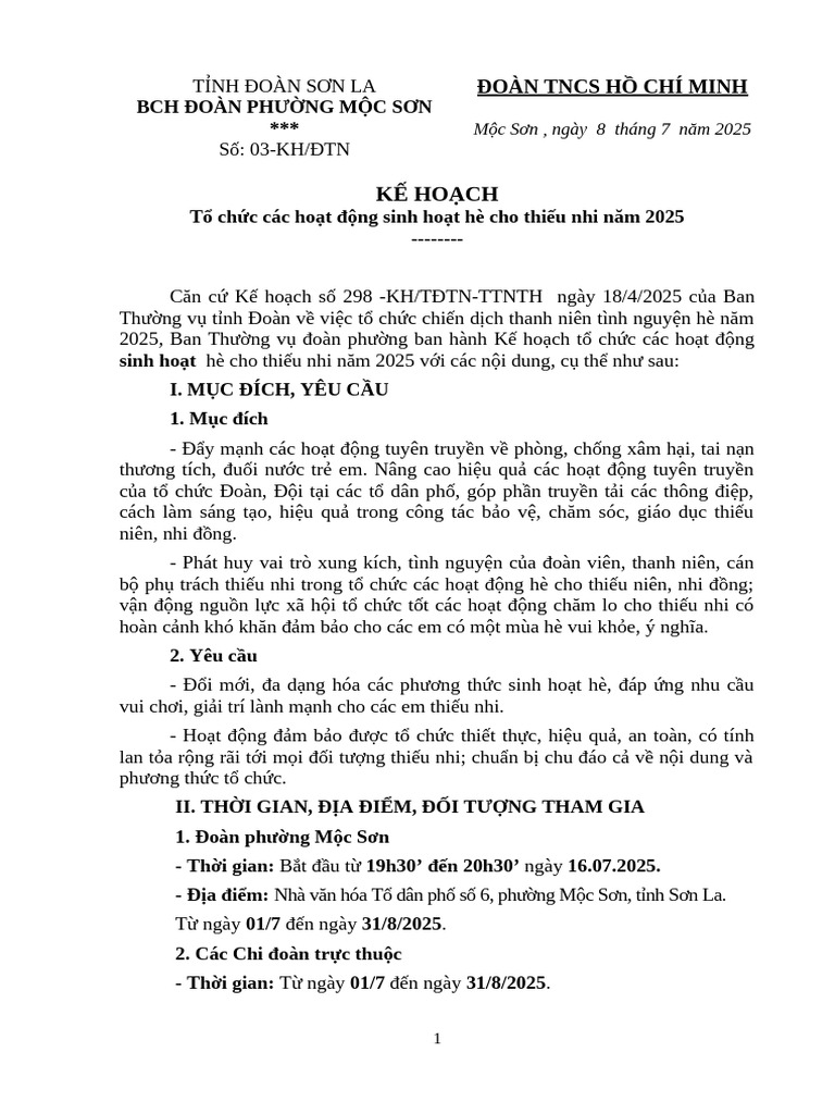 KH Sinh Ho T Hè | PDF