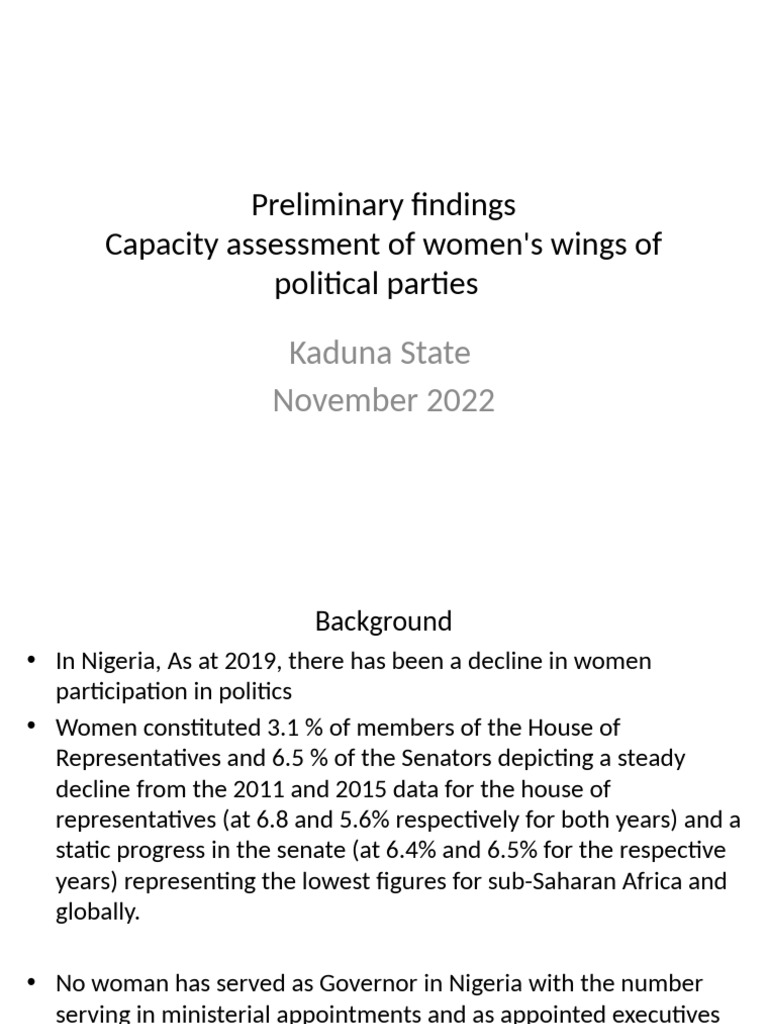 Preliminary Findings Kaduna | PDF