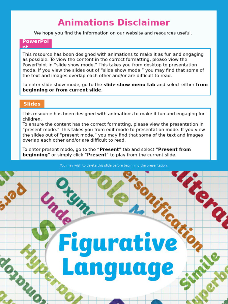 Eighth Grade Figurative Language Powerpoint Google Slides Us e ...