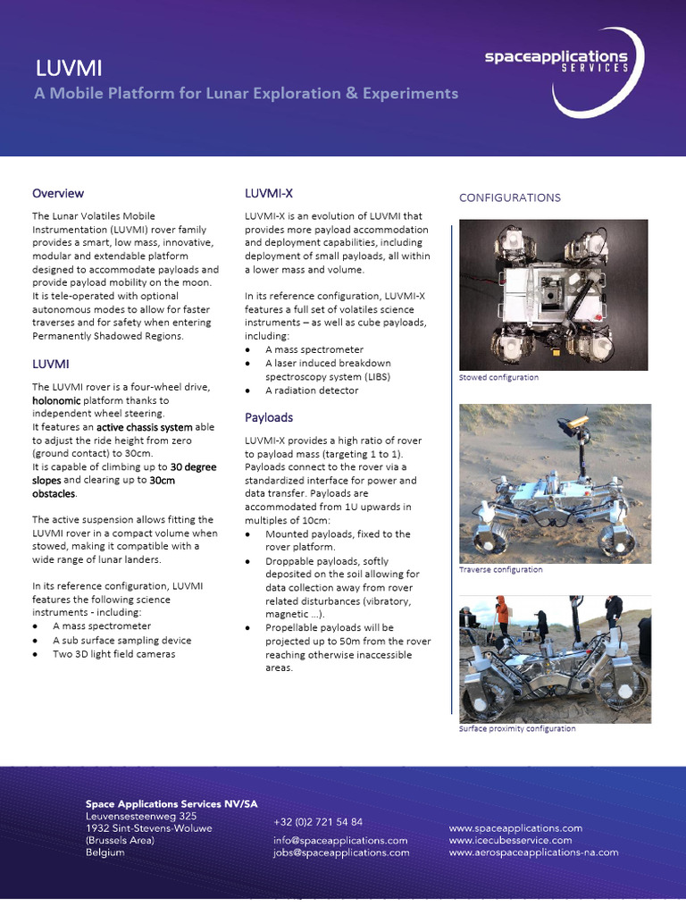 A Mobile Platform For Lunar Exploration & Experiments | PDF | Moon ...