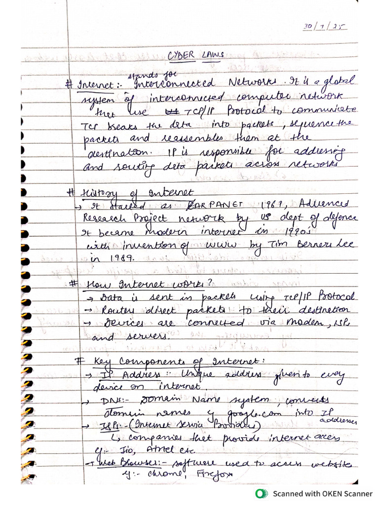 Cyber Laws and Ipr Notes | PDF