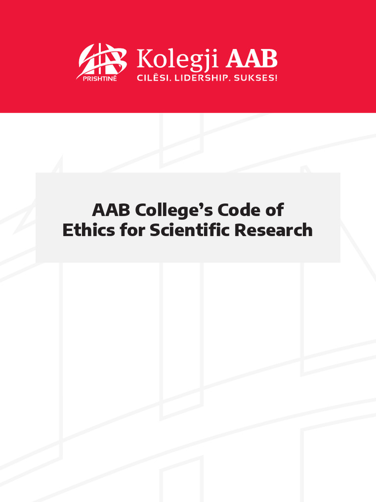 Code of Ethics For Scientific Research | PDF | Integrity | Plagiarism