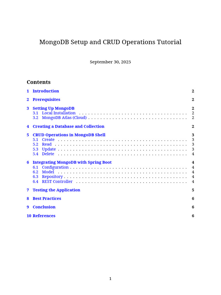 MongoDB Setup and CRUD Operations Tutorial For Begniers | PDF | Mongo Db | Databases