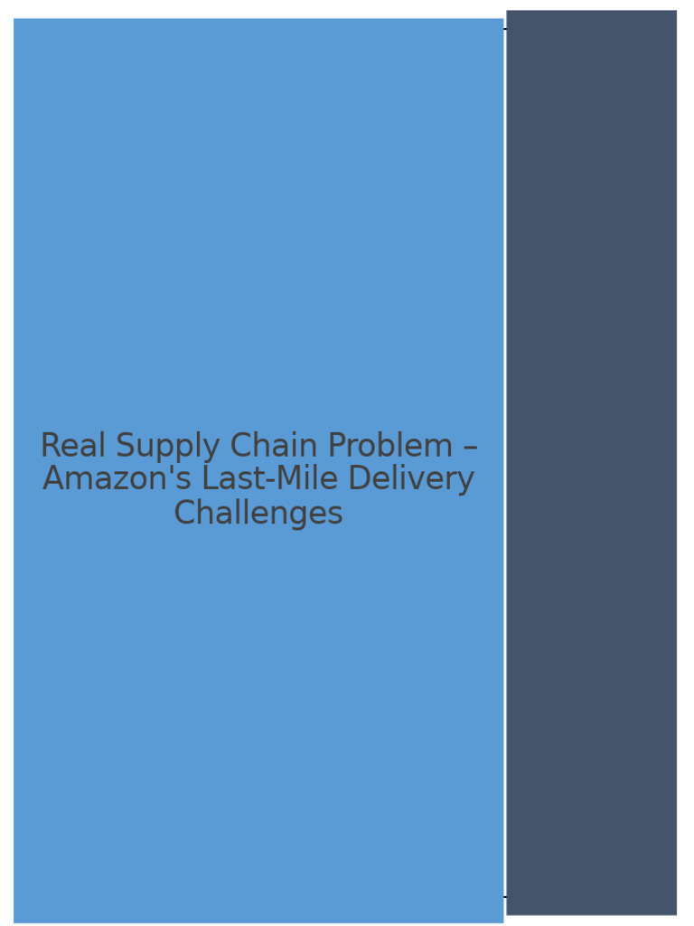 Amazon Last-Mile Delivery Analysis | PDF | Mathematical Optimization ...