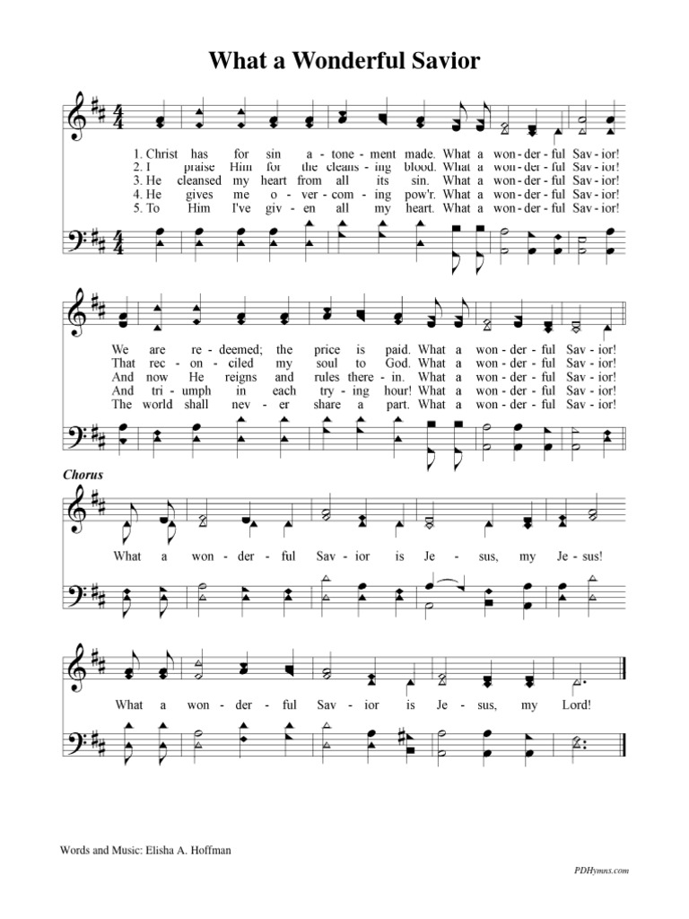 What A Wonderful Savior | PDF