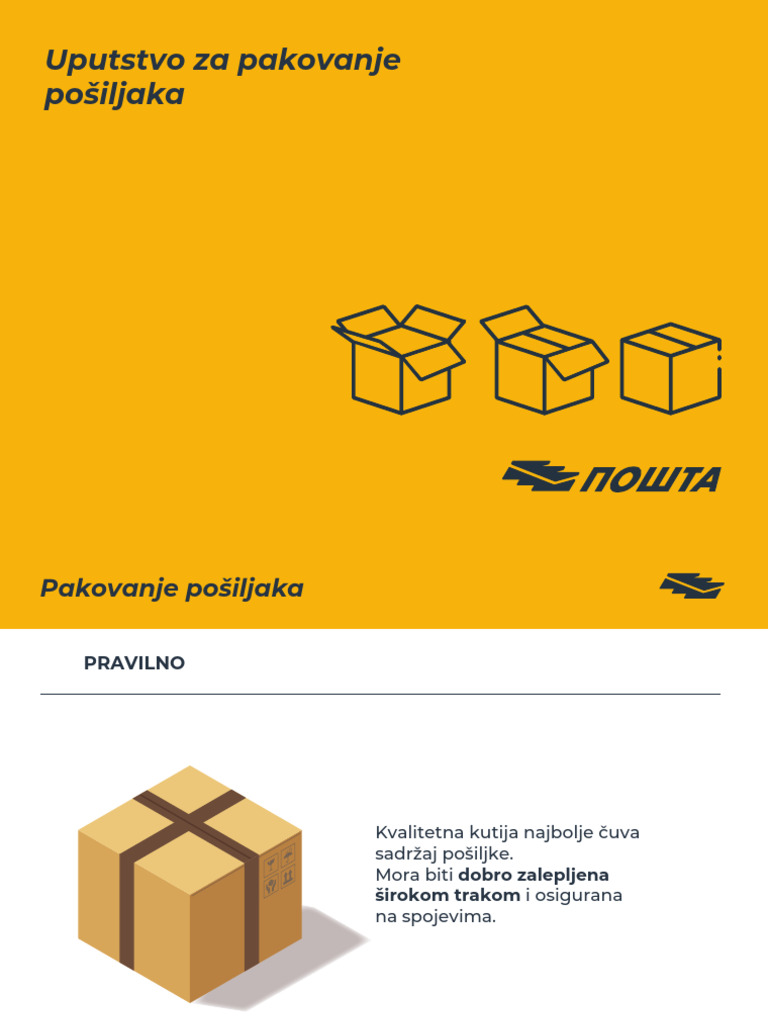 Uputstvo Za Pakovanje Posiljaka | PDF