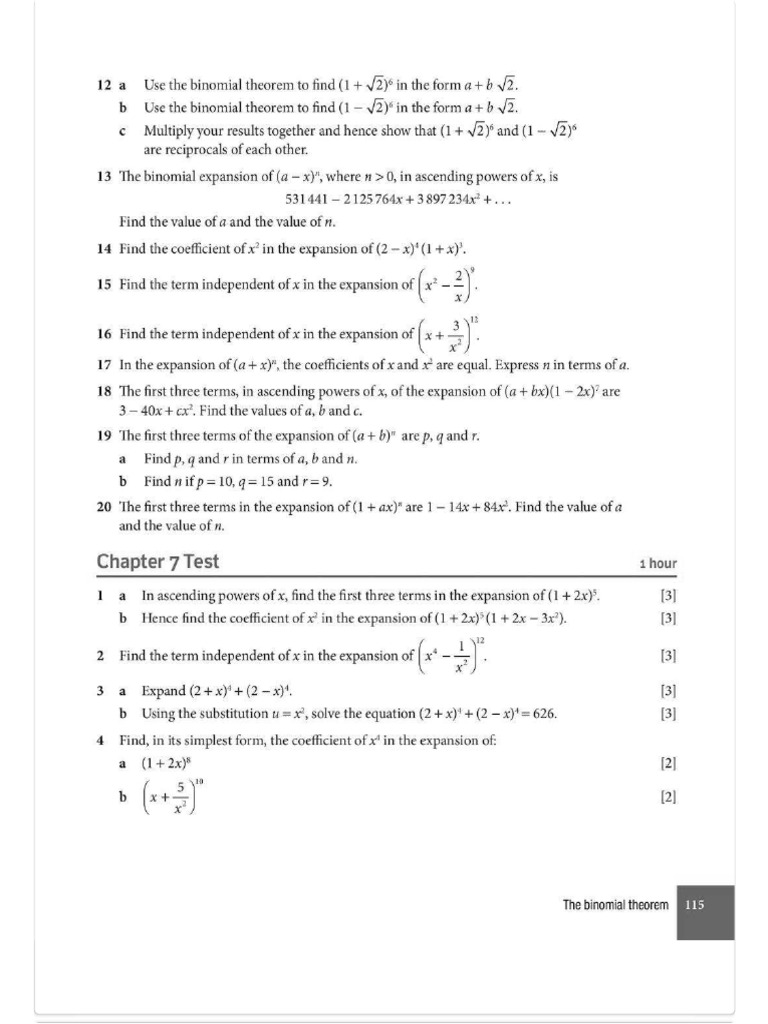 TS Elearning Amath Binomial | PDF