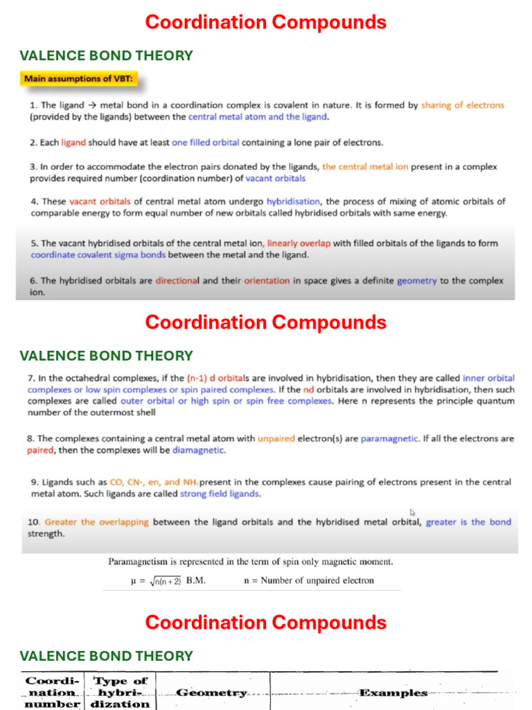 Coordination Compounds 2AS | PDF