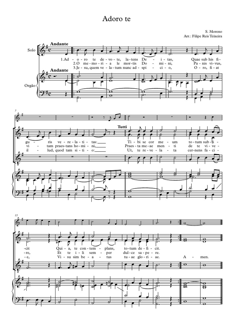 Adoro-Te Devote Full Score | PDF