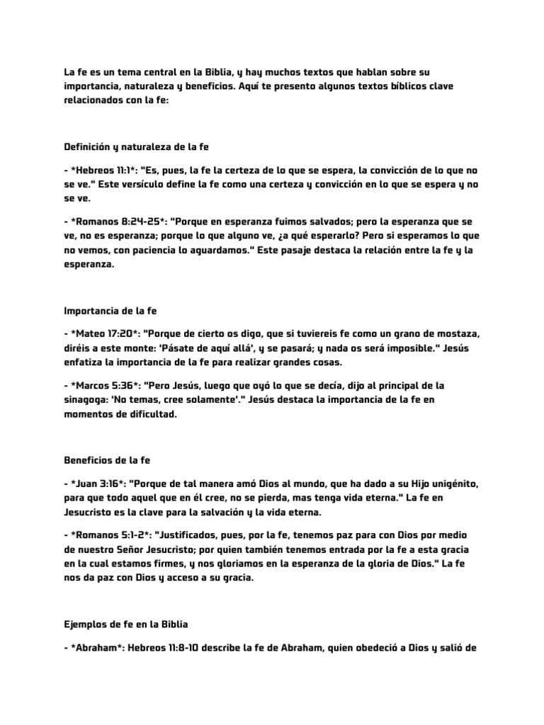 La Fe Es Un Tema | PDF