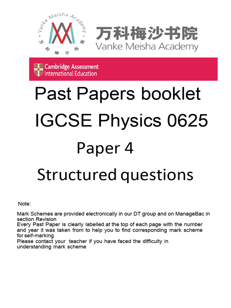 IGCSE Physics Paper 4 Past Papers | PDF | Boiling | Pressure