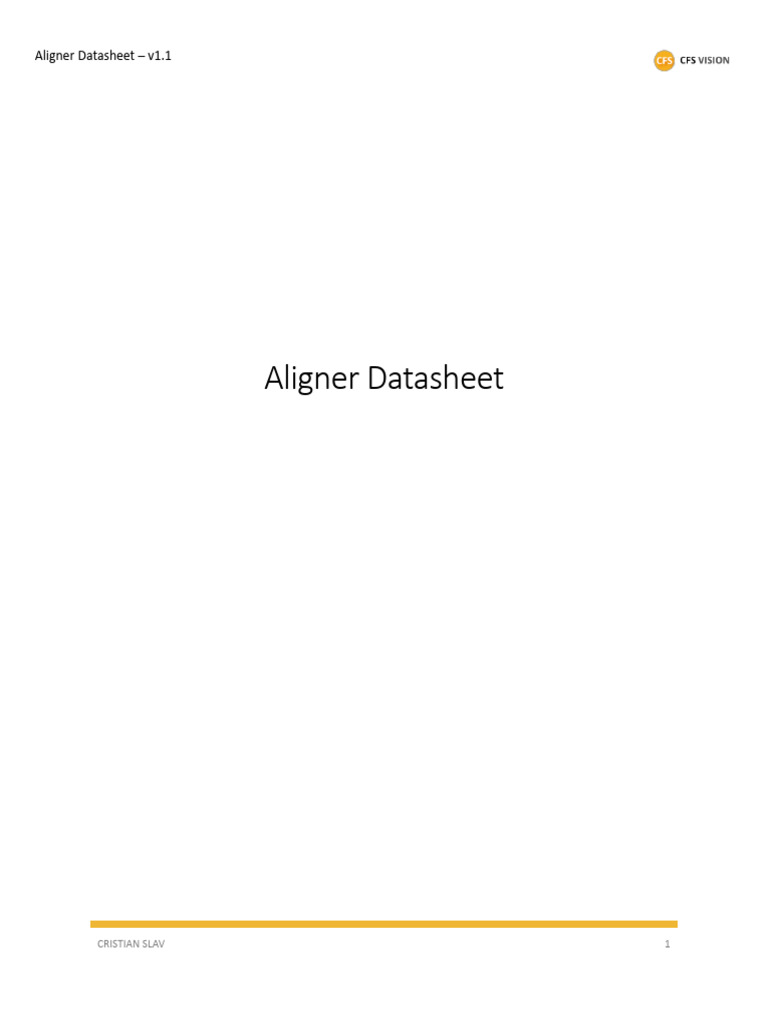 Aligner Module Datasheet Overview | PDF | Parameter (Computer ...