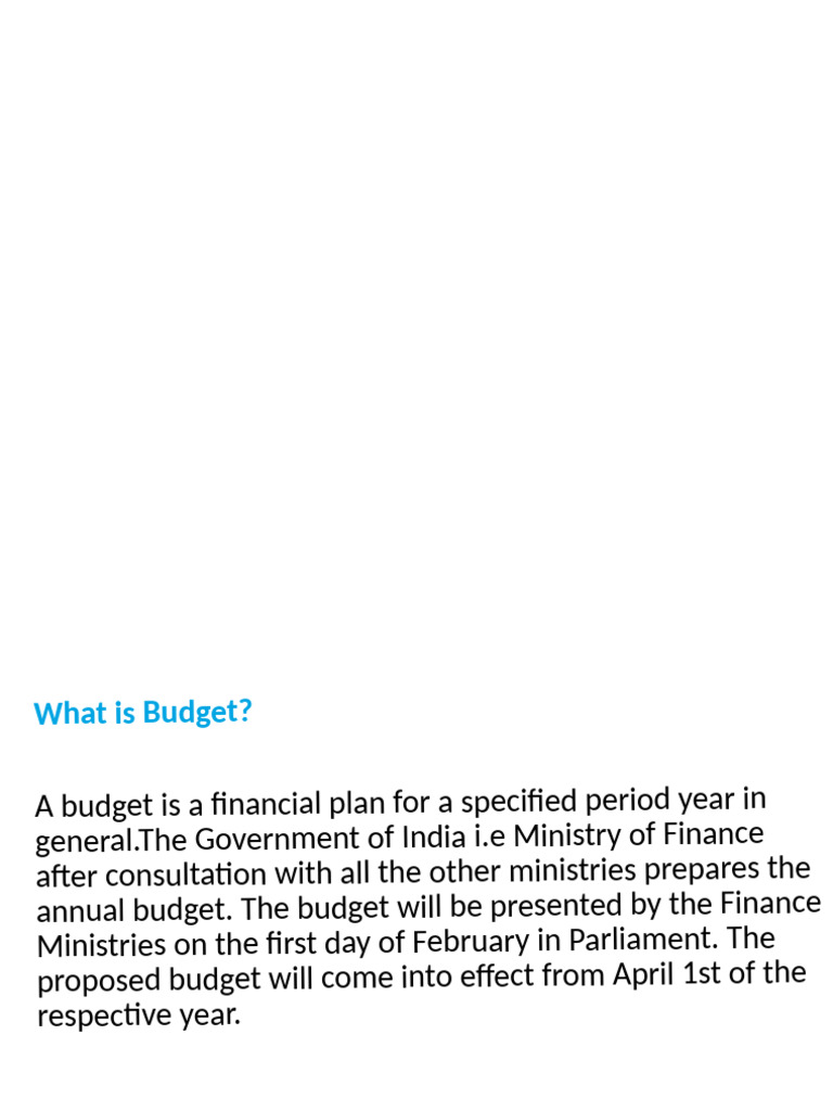 Union Budget | PDF