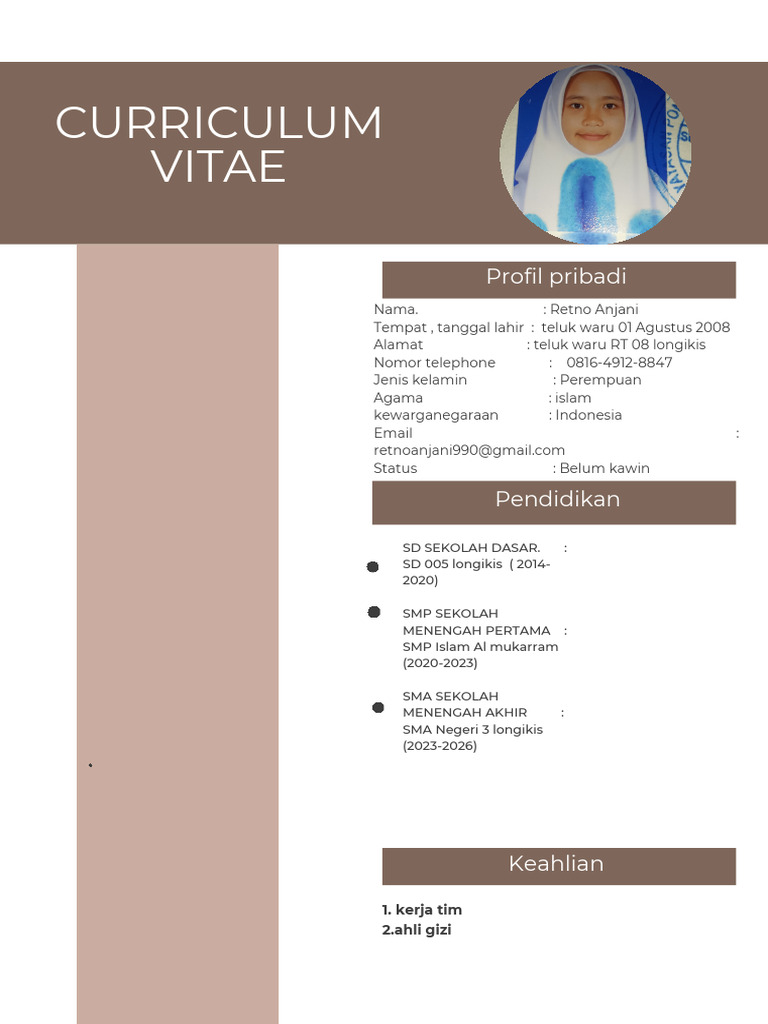 Curriculum Vitae Retno Anjani | PDF