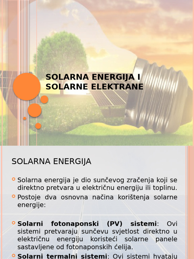 Solarne Elektrane | PDF