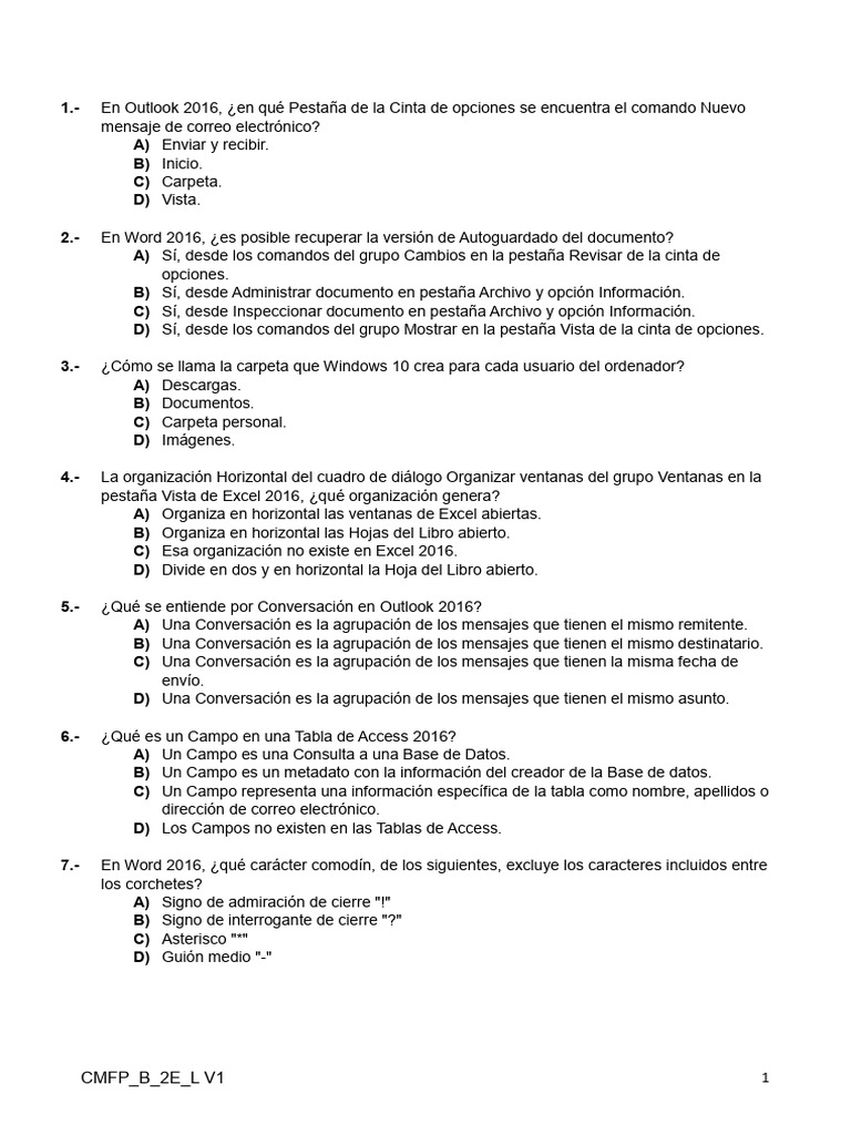 Cuestionario Examen Llam Extraord 2o Ej Acc Libre Auxiliares | PDF ...