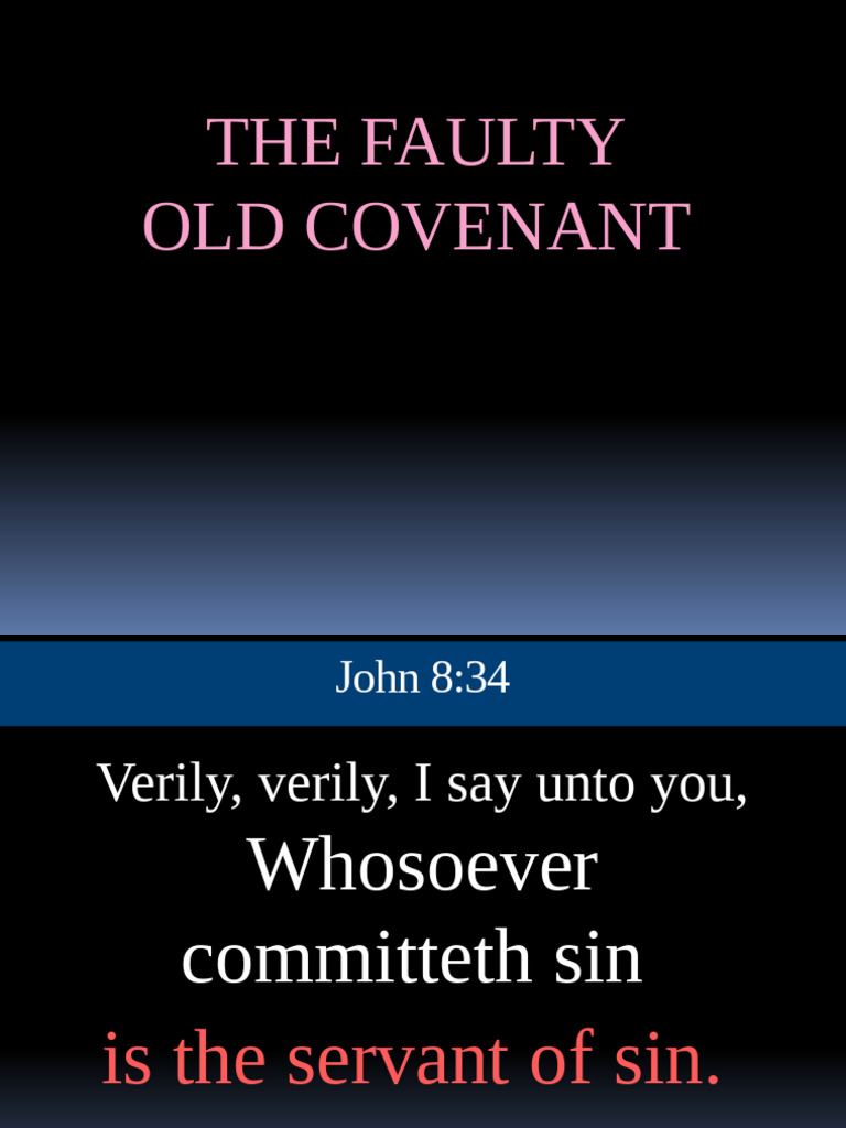 Understanding the Faulty Old Covenant | PDF | Abraham | Epistle To The ...
