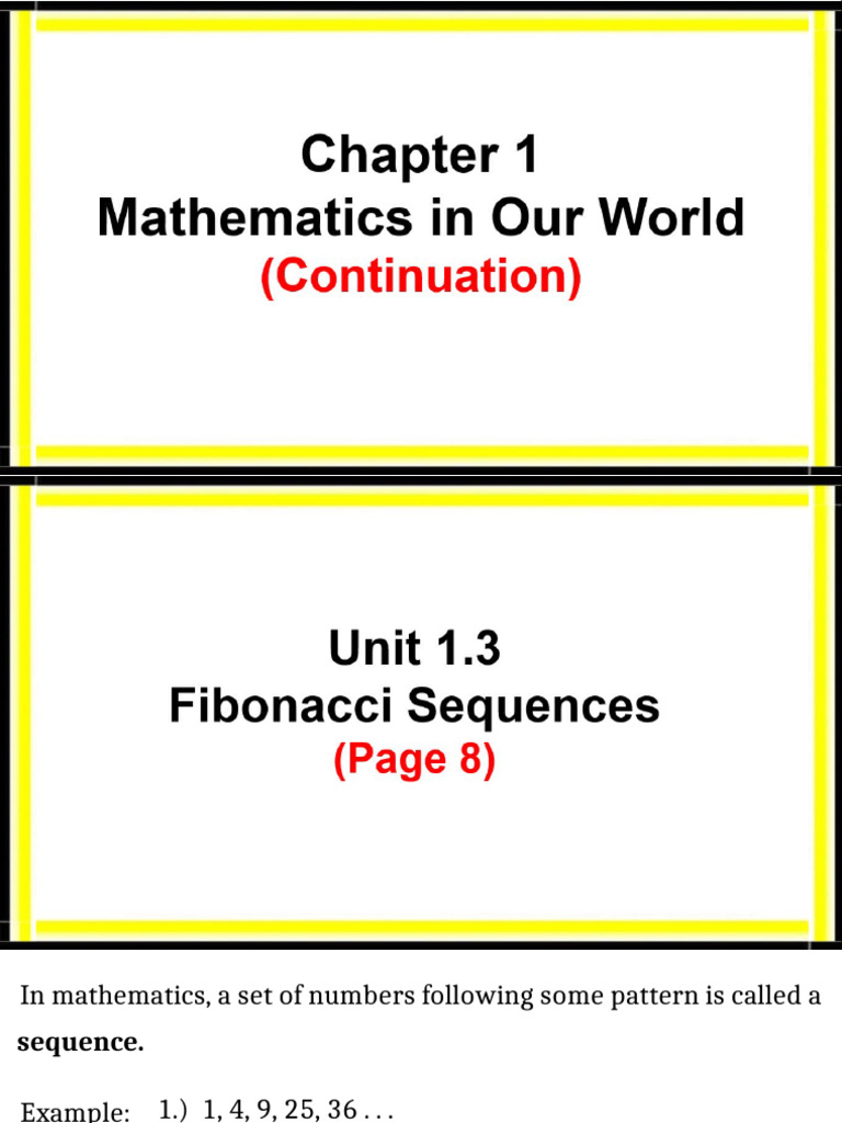 Understanding the Fibonacci Sequence | PDF | Mathematics