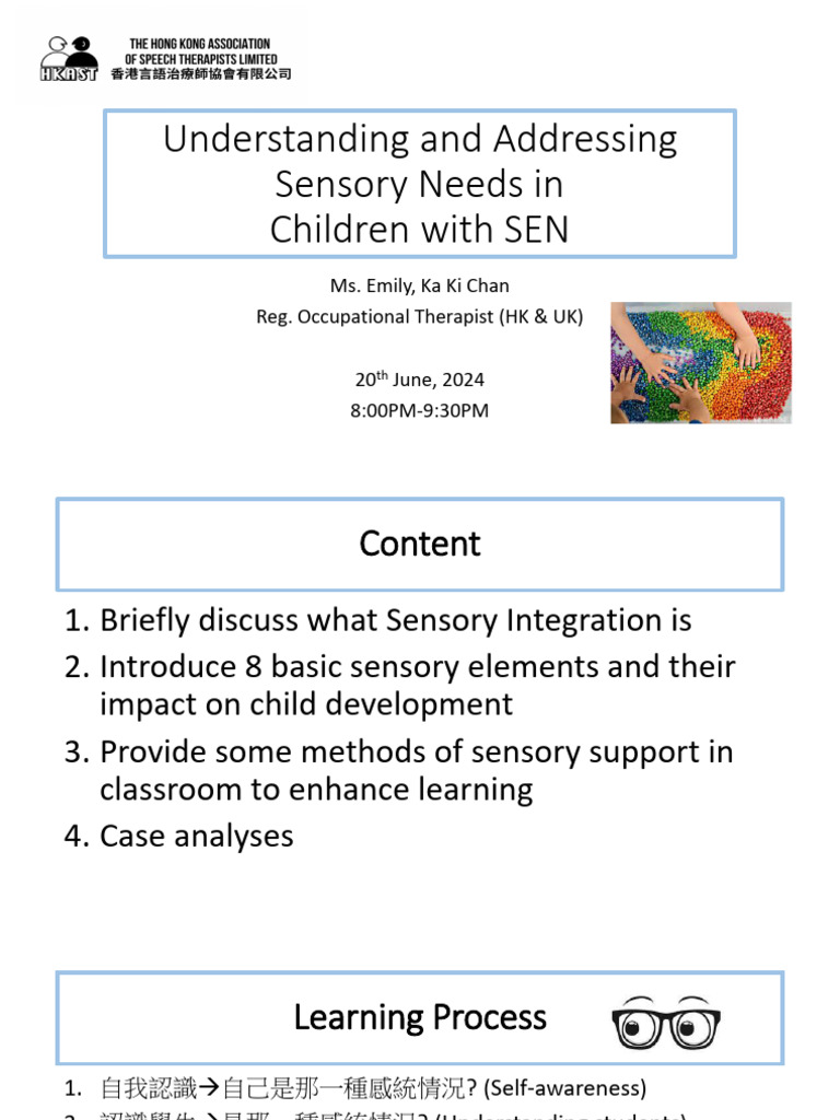 Understanding and Addressing Sensory Needs in Children With SEN | PDF ...