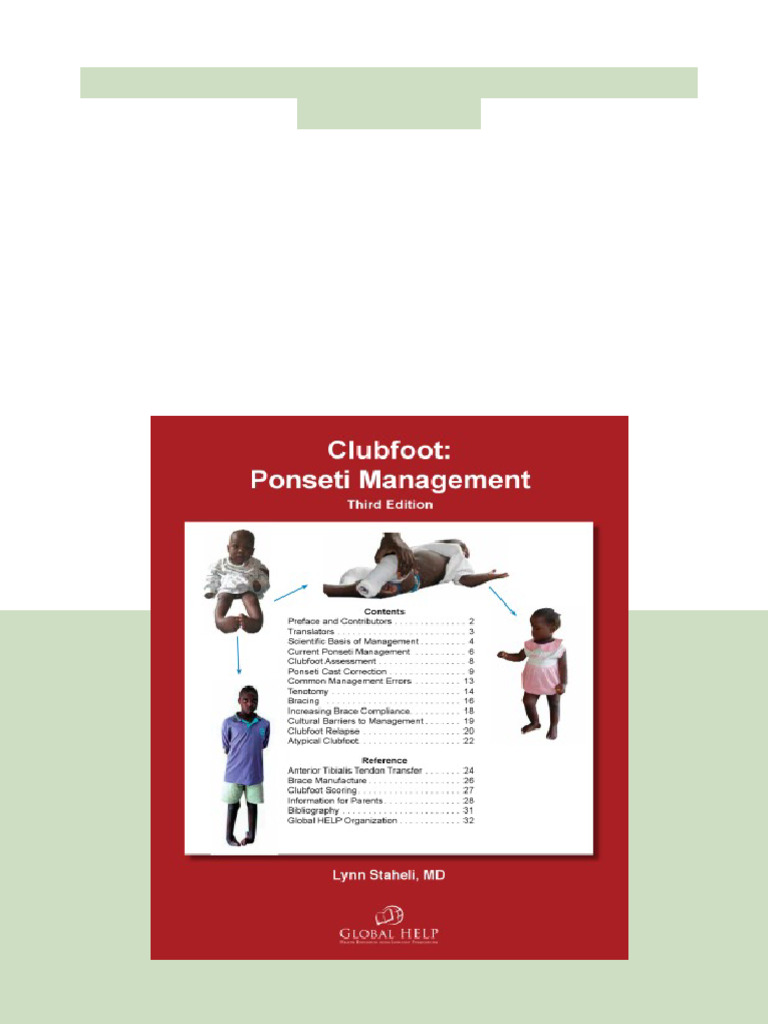 Clubfoot Ponseti Management 3rd Edition Dr. Lynn Staheli Full | PDF ...