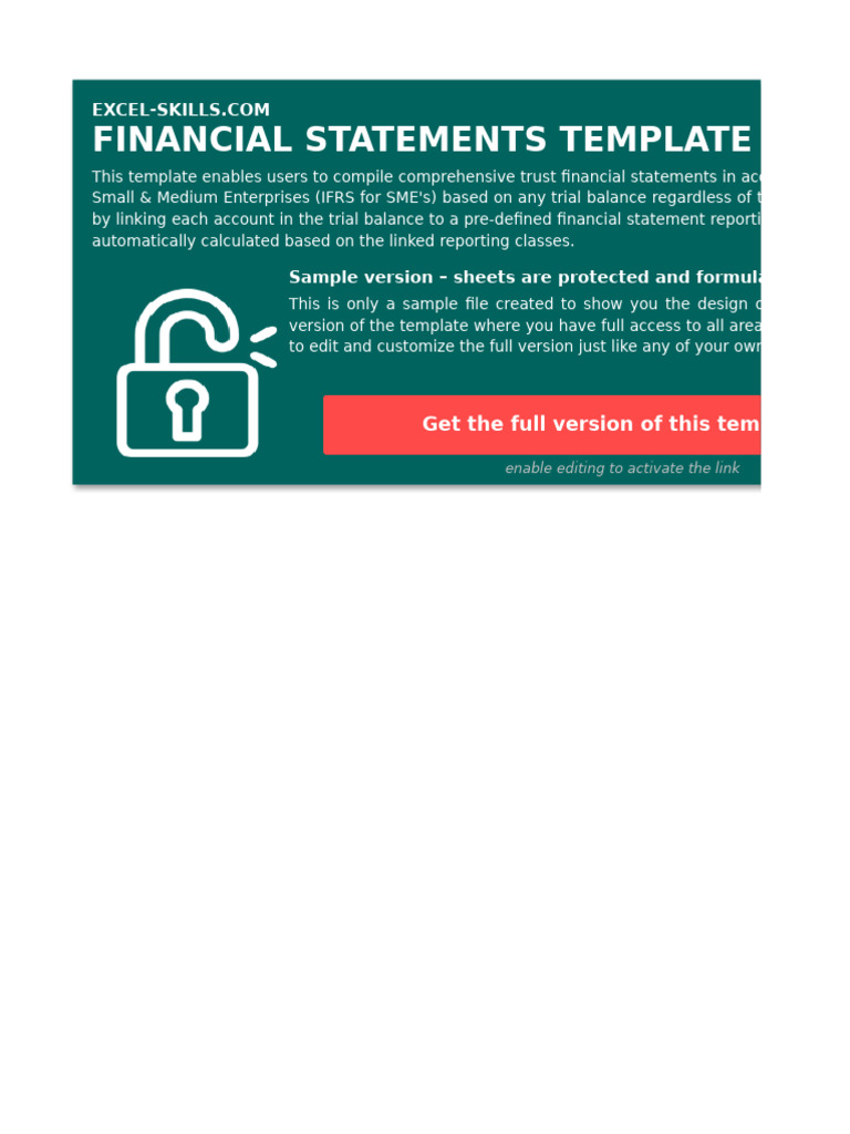 Trust Financial Statements Template | PDF | Rounding | Expense