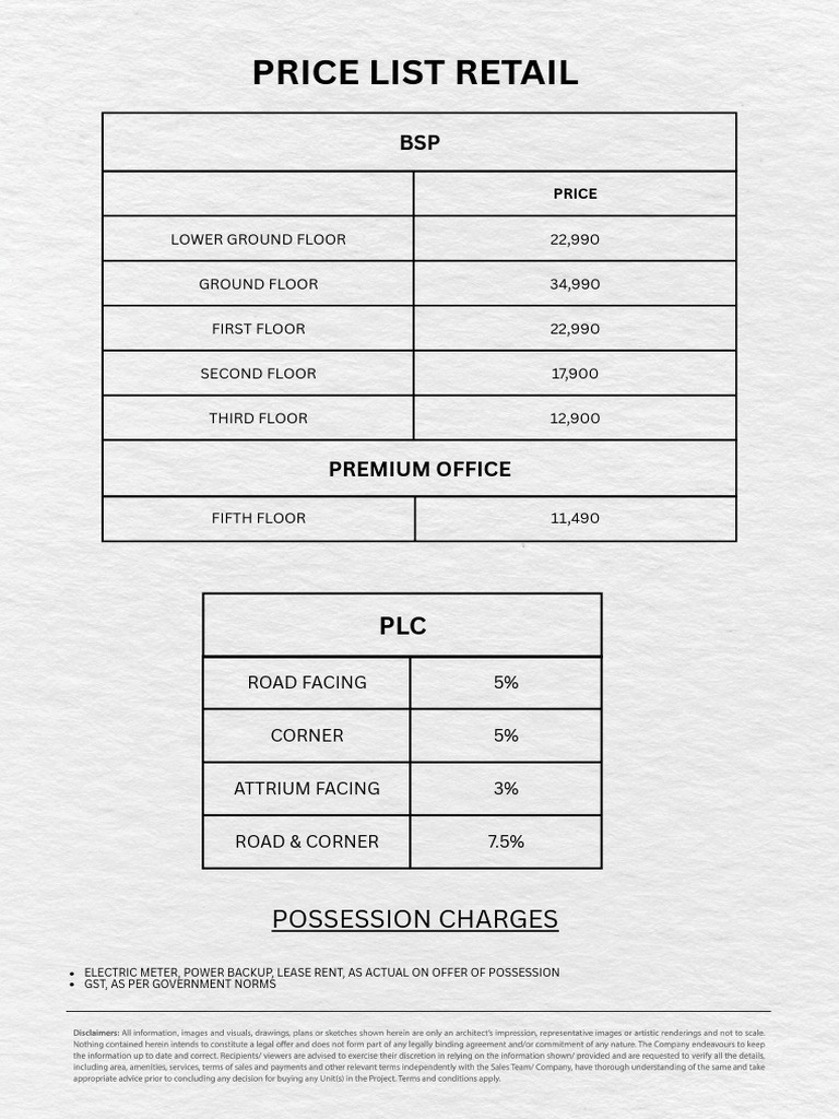 TS Launch Price List Retail | PDF