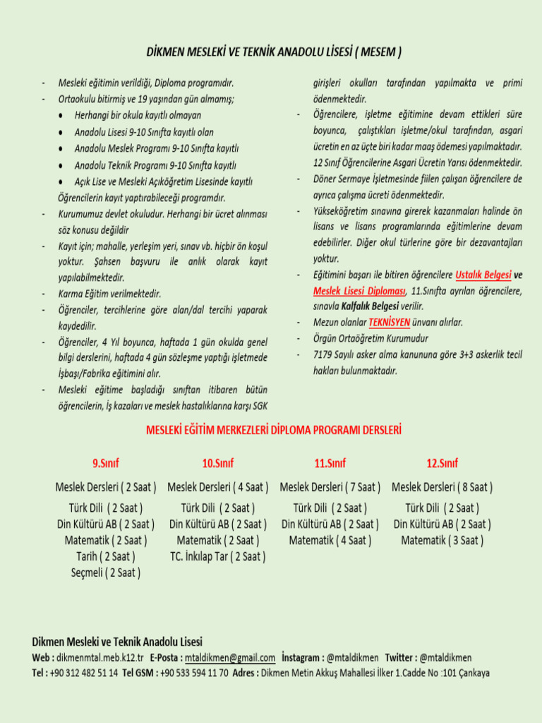 Mesleki Egitim Merkezi 21 21 | PDF
